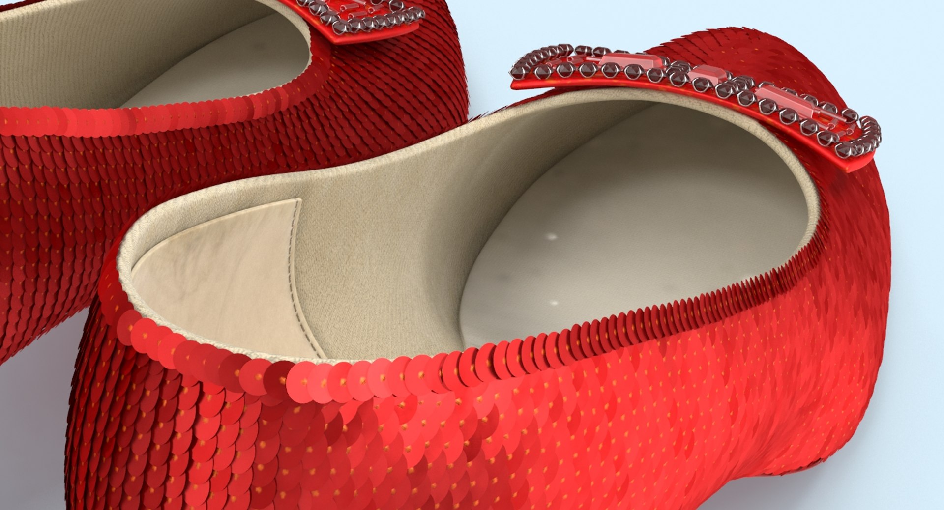 3d Model Ruby Sparkle Slipper