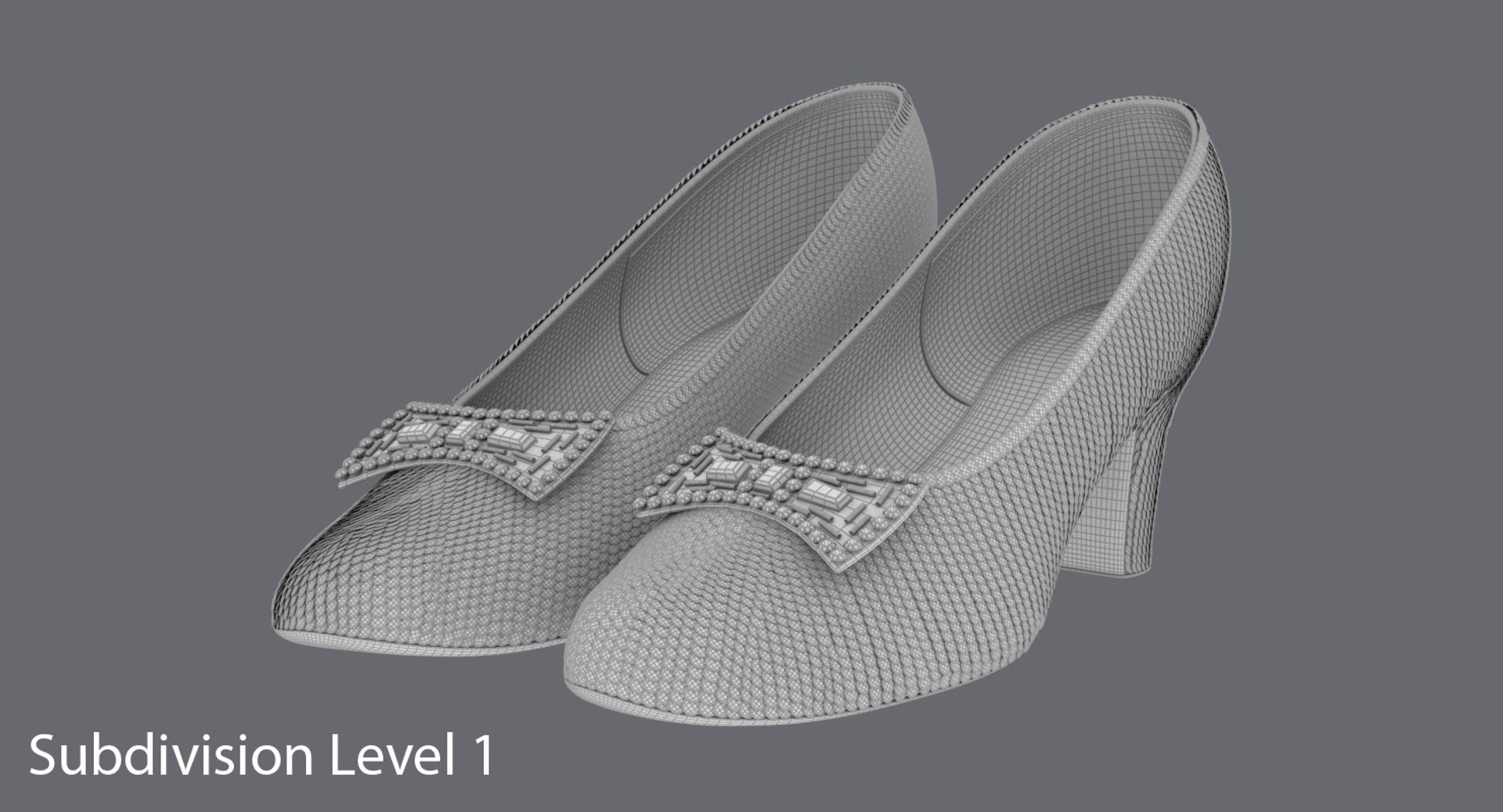 3d Model Ruby Sparkle Slipper