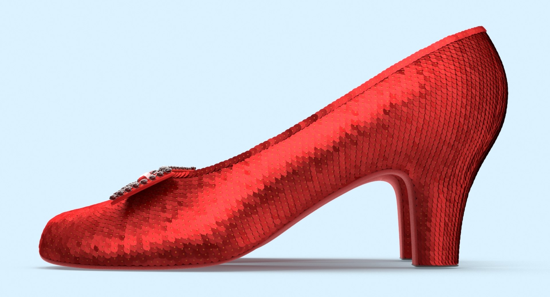 3d Model Ruby Sparkle Slipper