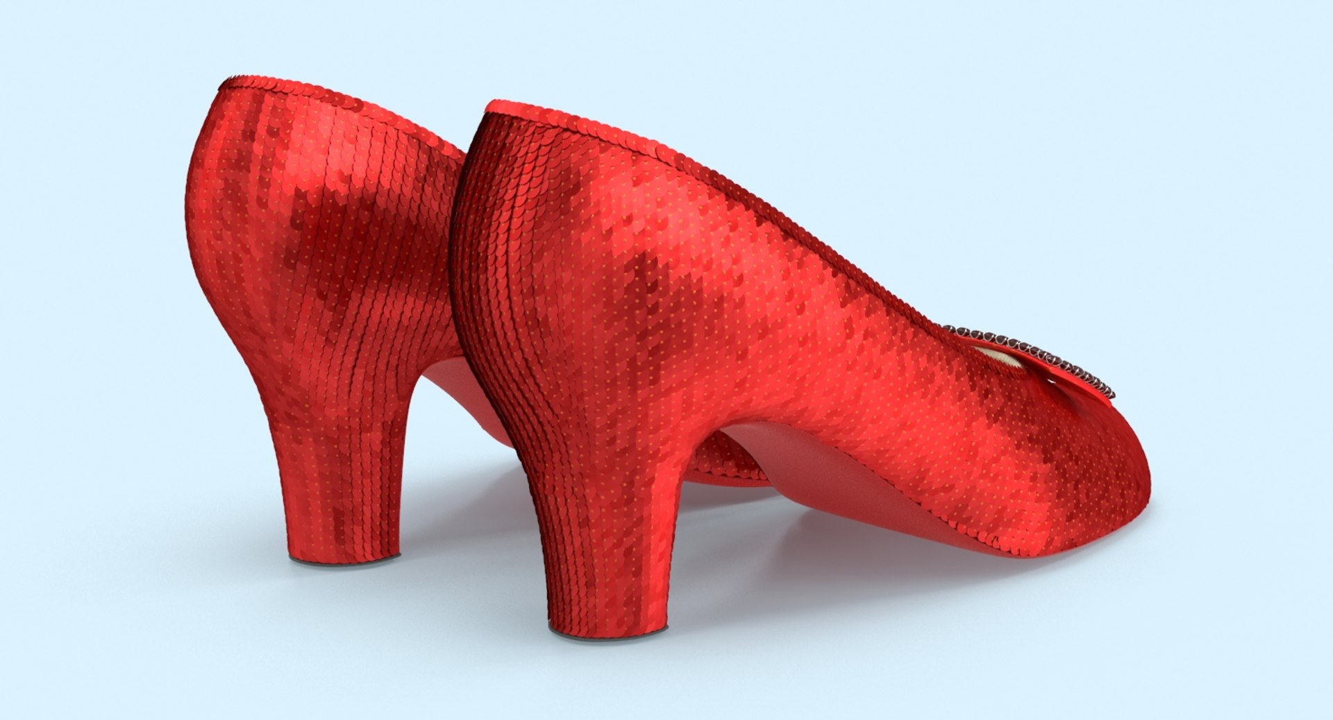 3d Model Ruby Sparkle Slipper