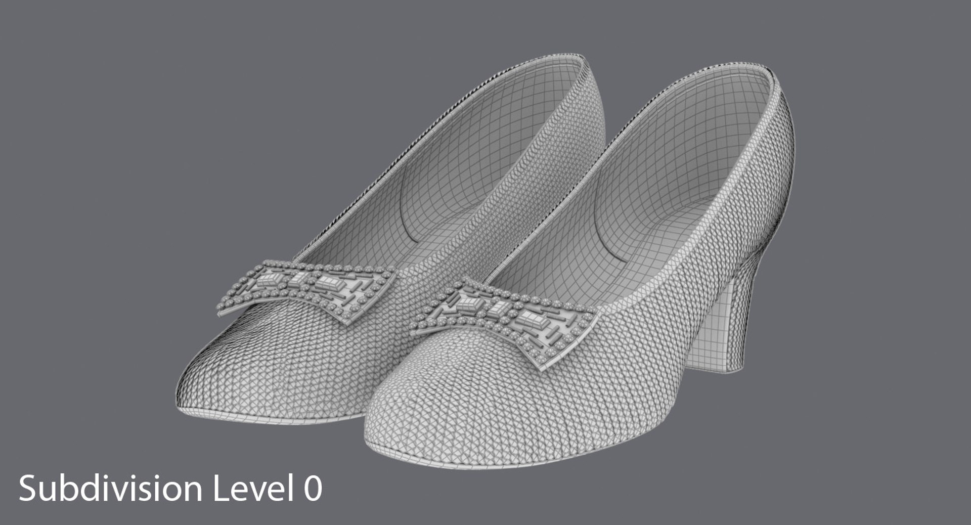 3d Model Ruby Sparkle Slipper