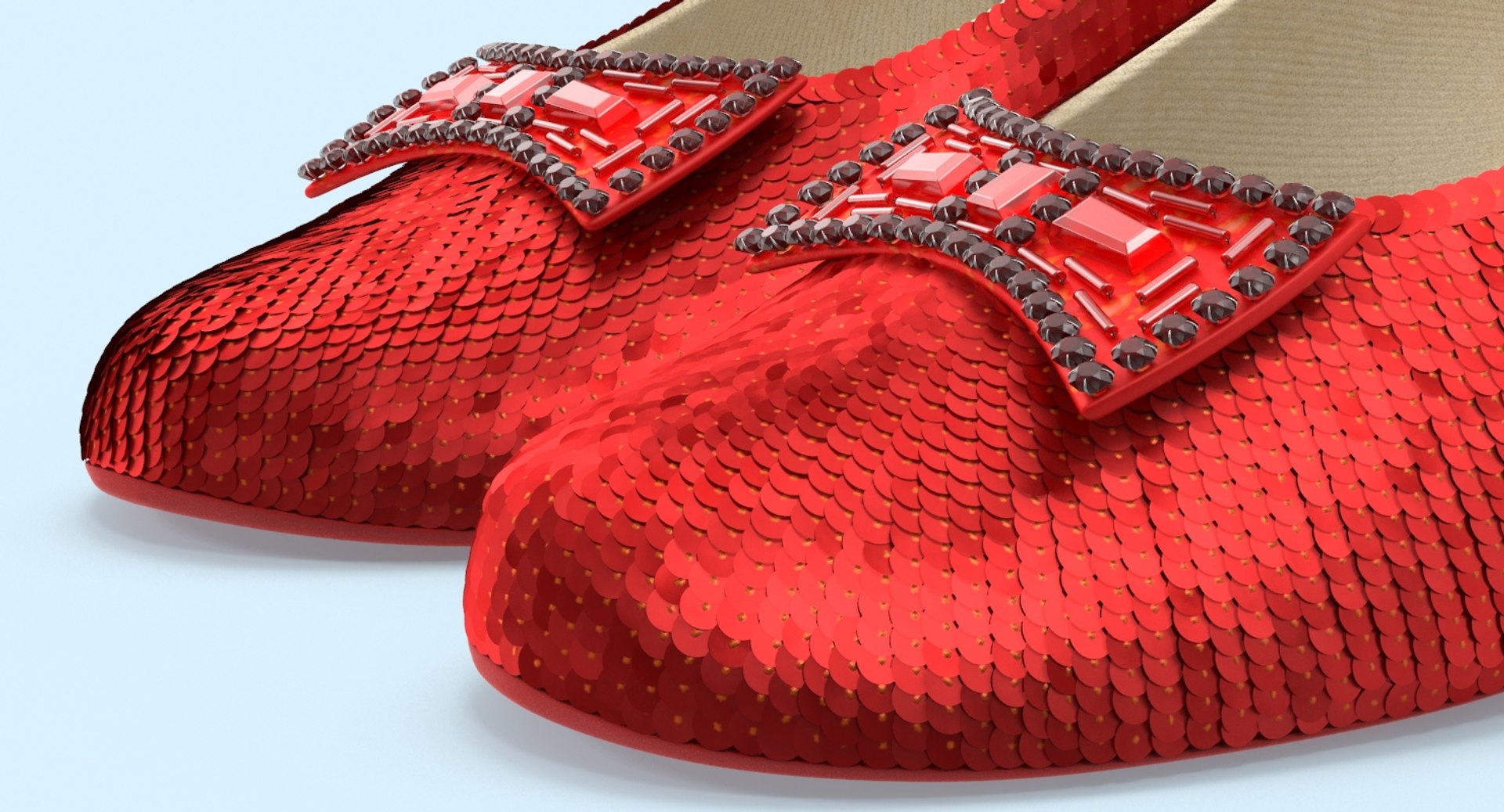 3d Model Ruby Sparkle Slipper