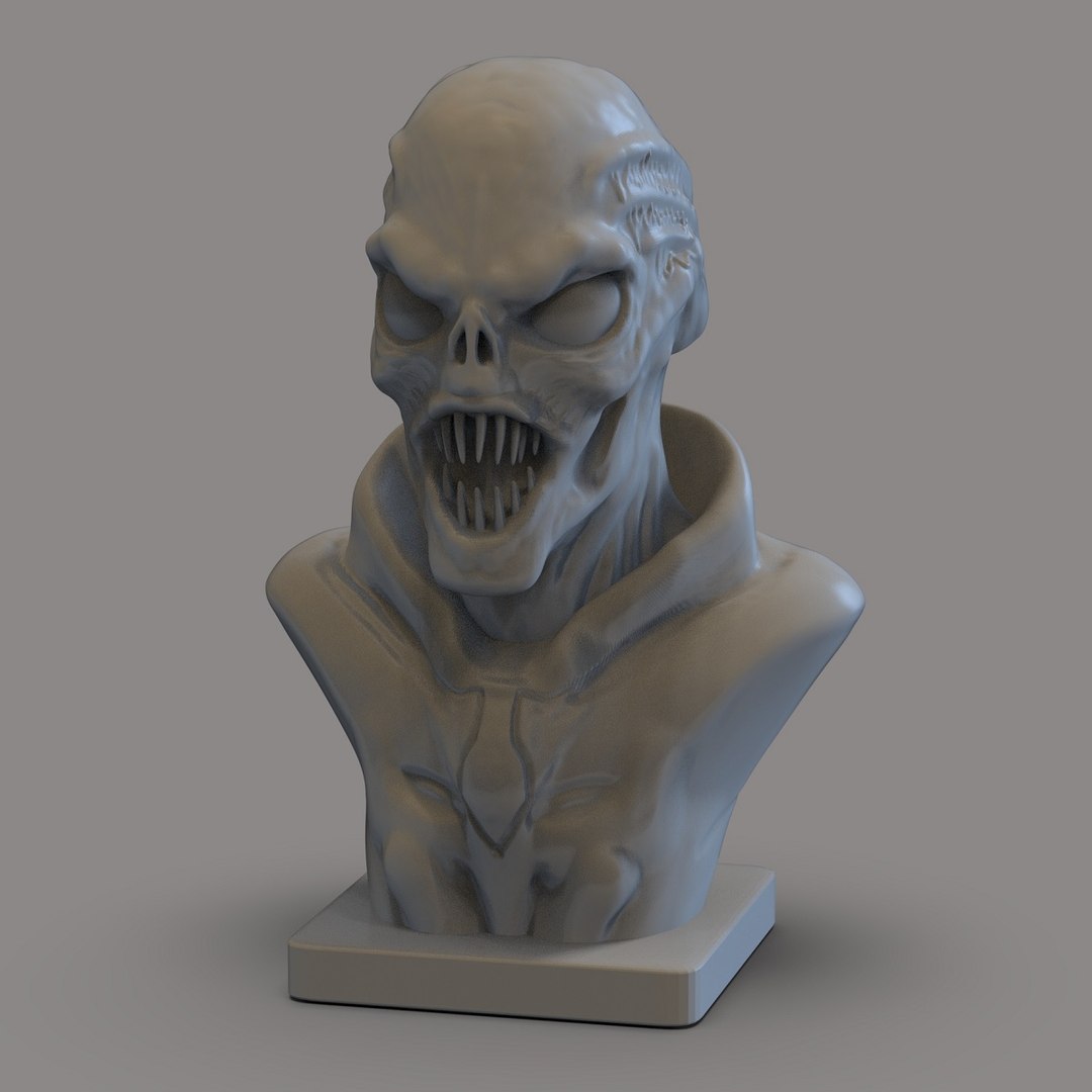 Fiction Alien Bust 3D Model - TurboSquid 2396257