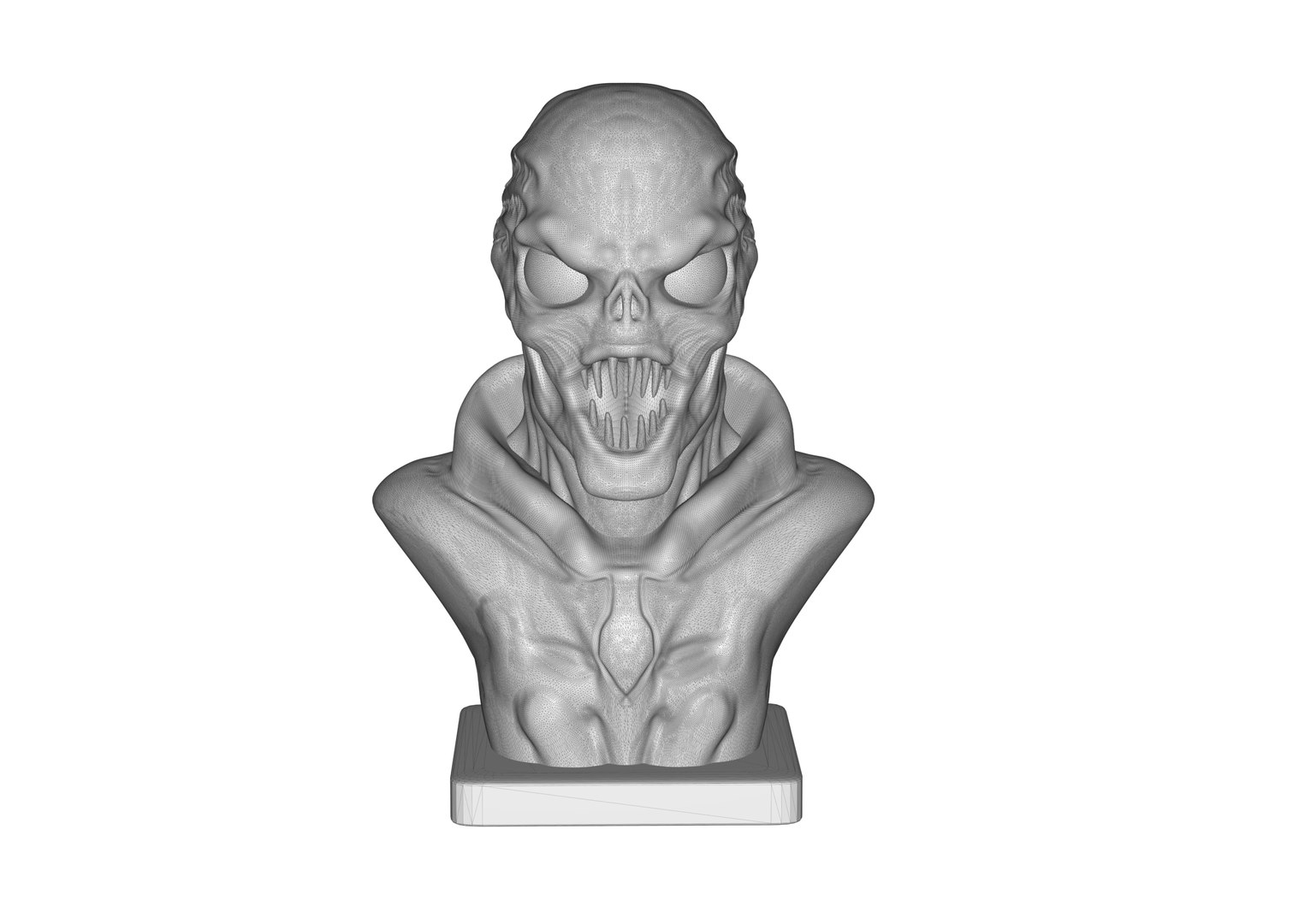 Fiction Alien Bust 3D Model - TurboSquid 2396257