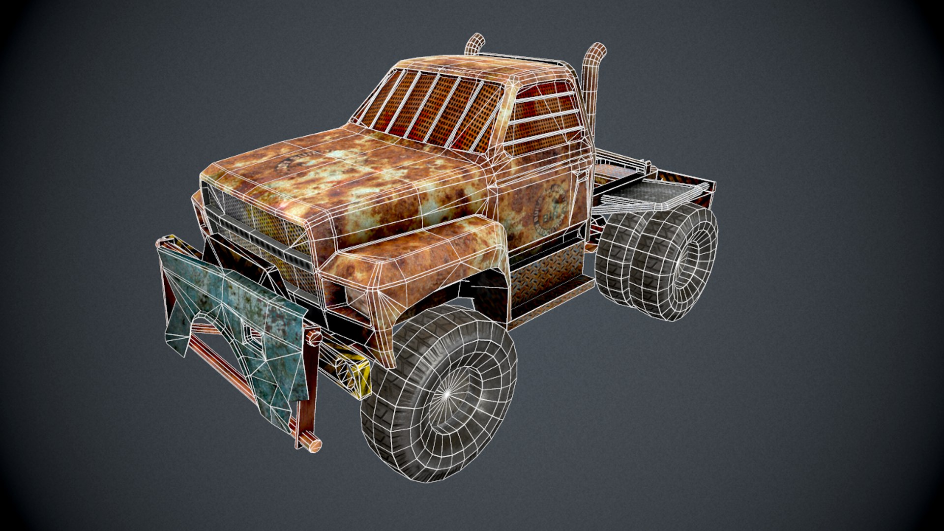 Post Apocalypse Truck 3d Obj