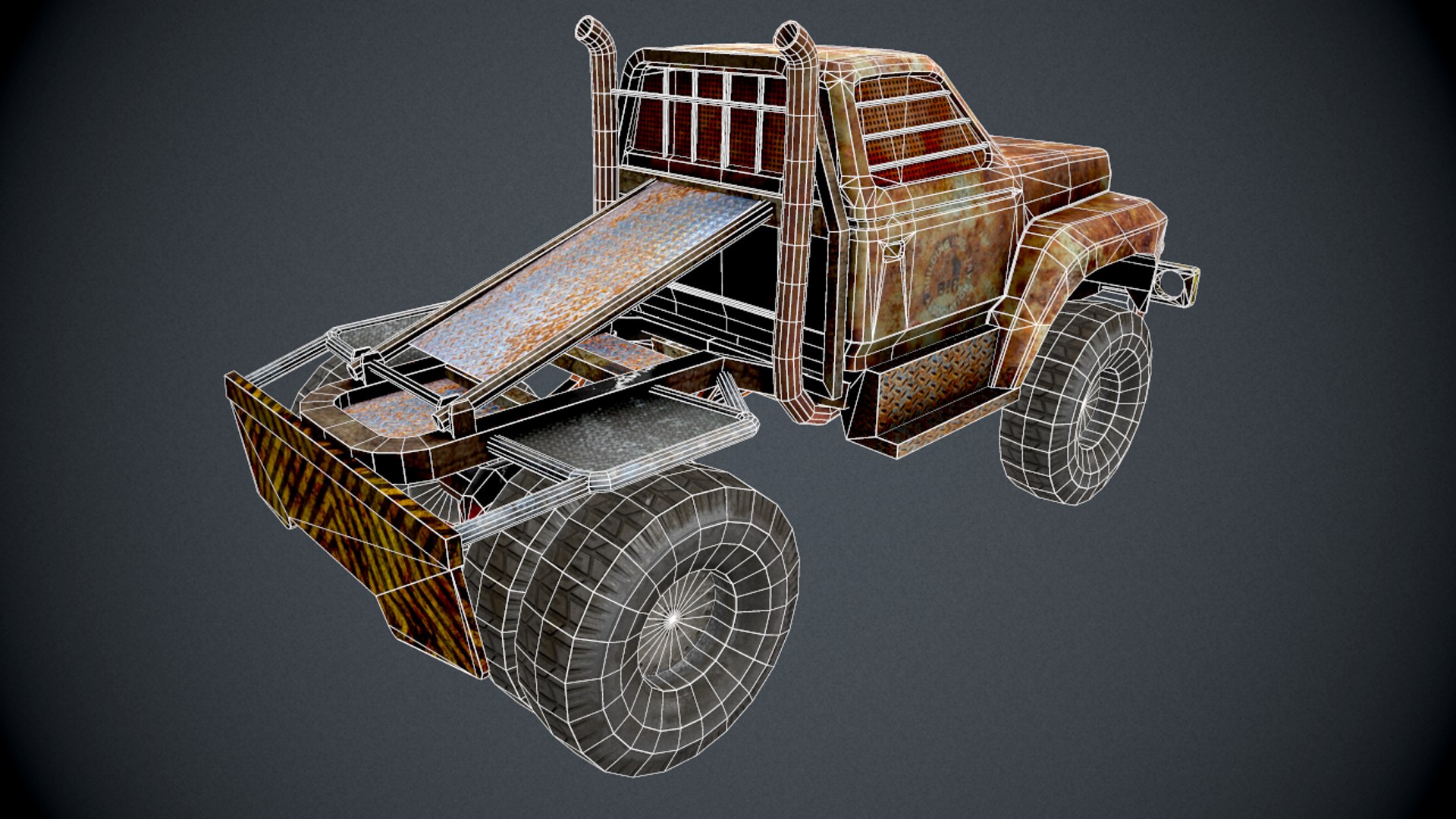 Post Apocalypse Truck 3d Obj