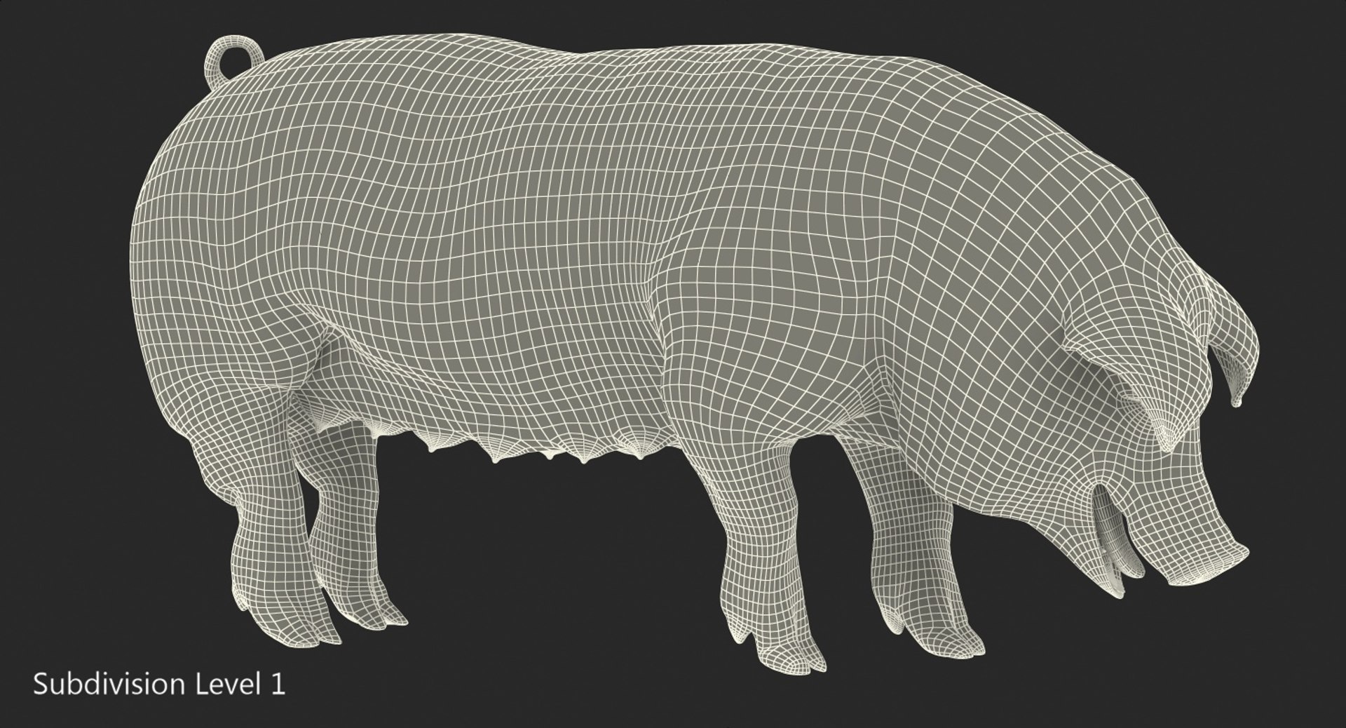 Pig sow peitrain standing 3D model - TurboSquid 1357821
