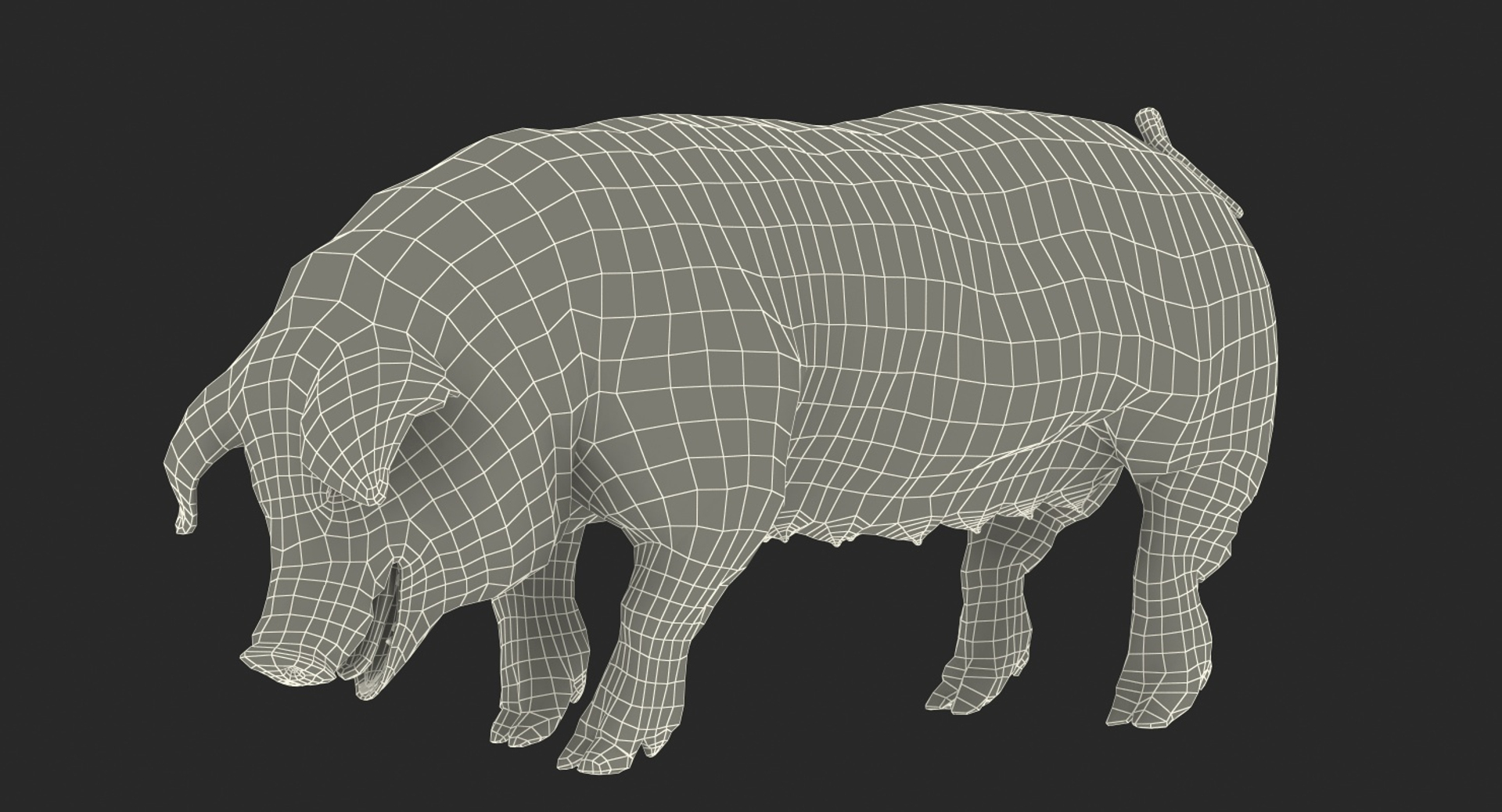 Pig sow peitrain standing 3D model - TurboSquid 1357821