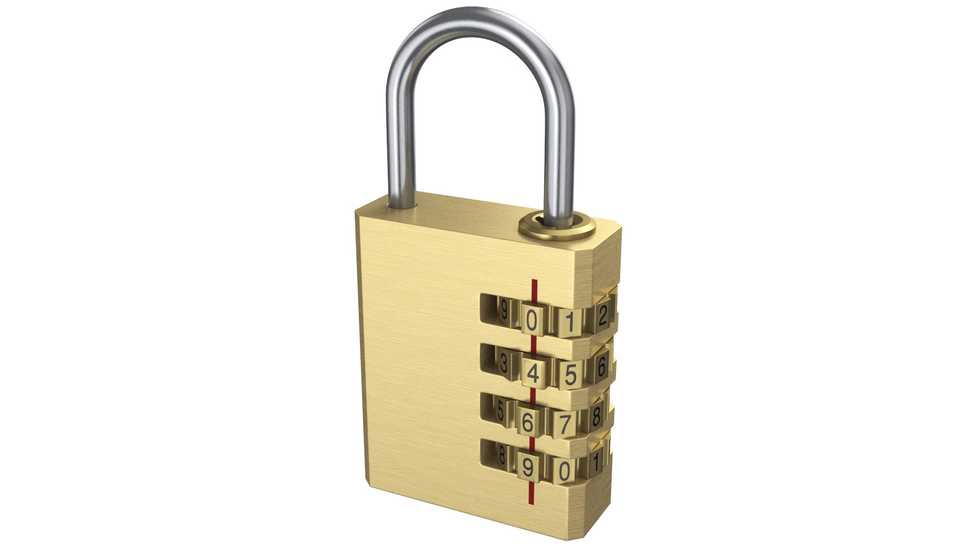 3D Combination Padlock model - TurboSquid 1862035