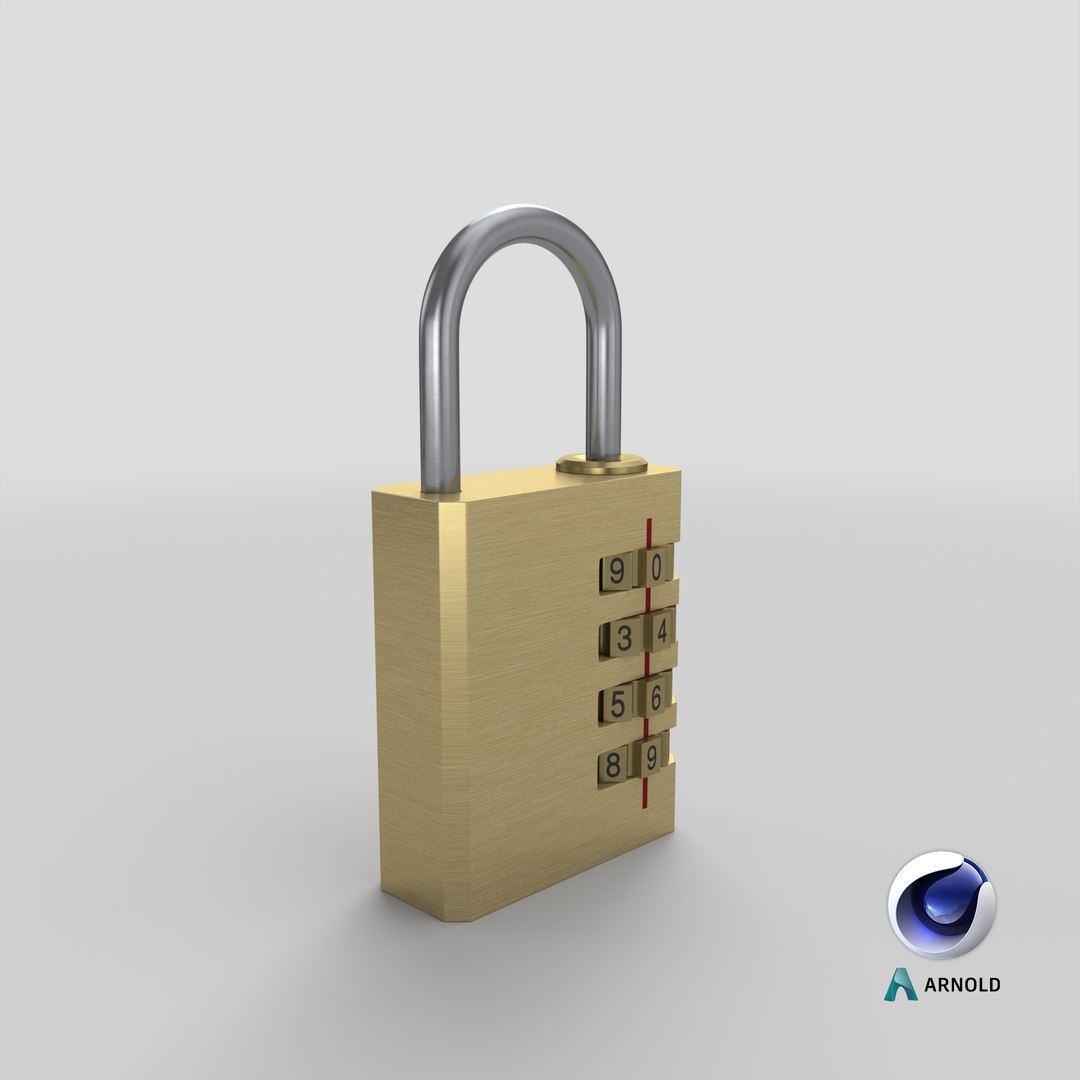 3D Combination Padlock Model - TurboSquid 1862035