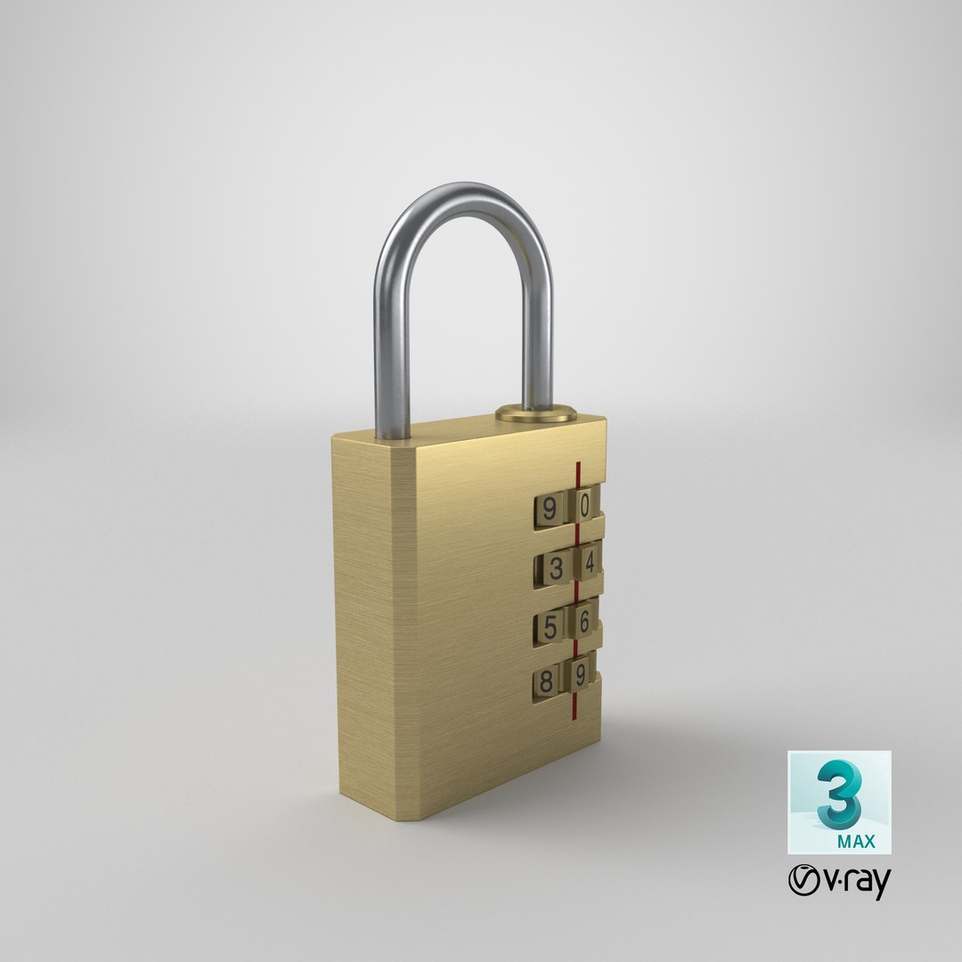 3D Combination Padlock Model - TurboSquid 1862035