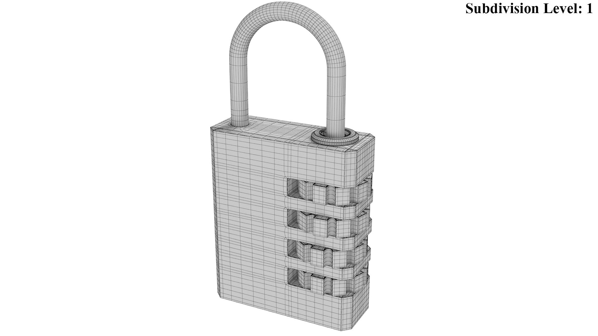3D Combination Padlock Model - TurboSquid 1862035