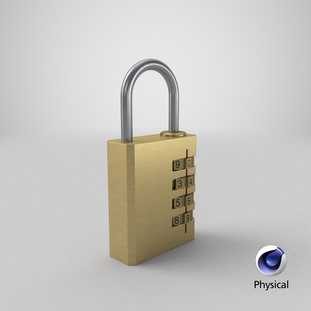3D Combination Padlock Model - TurboSquid 1862035