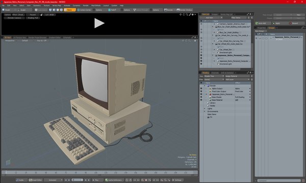 日本のレトロパソコン NEC PC 983Dモデル - TurboSquid 2056045