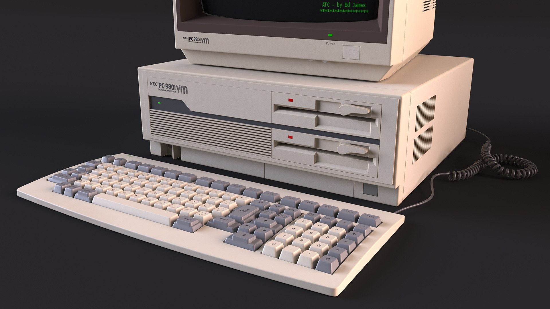 Japanese Retro Personal Computer Nec PC 98 3D - TurboSquid 2056045