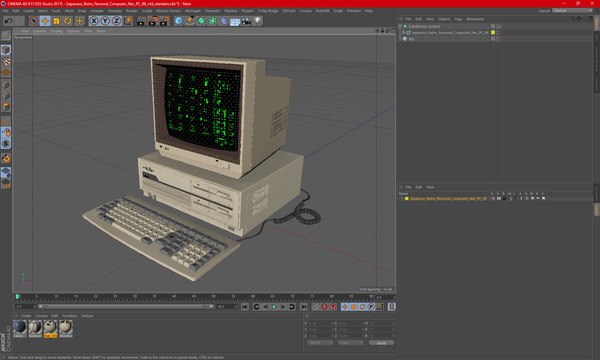 日本のレトロパソコン NEC PC 983Dモデル - TurboSquid 2056045