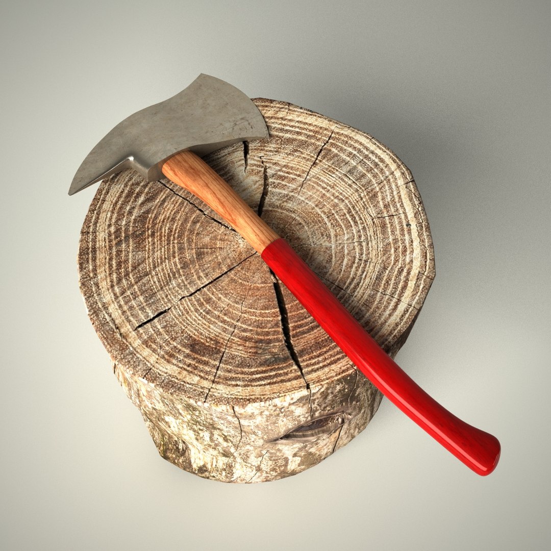 Axe Log 3d 3ds
