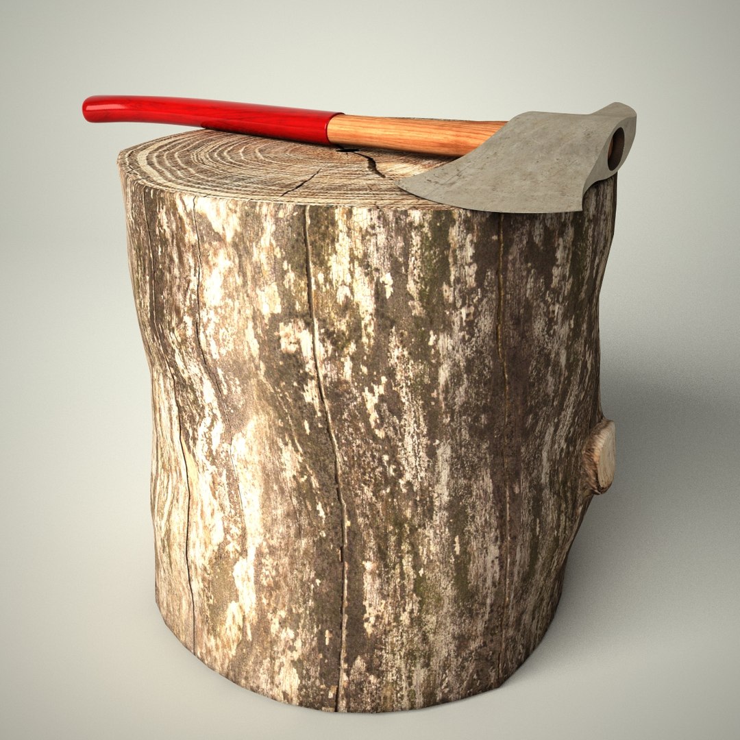 Axe Log 3d 3ds