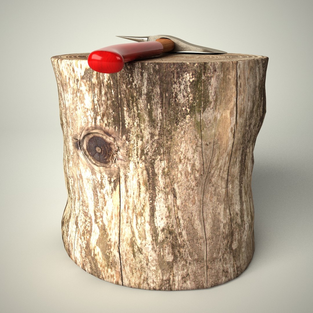 Axe Log 3d 3ds