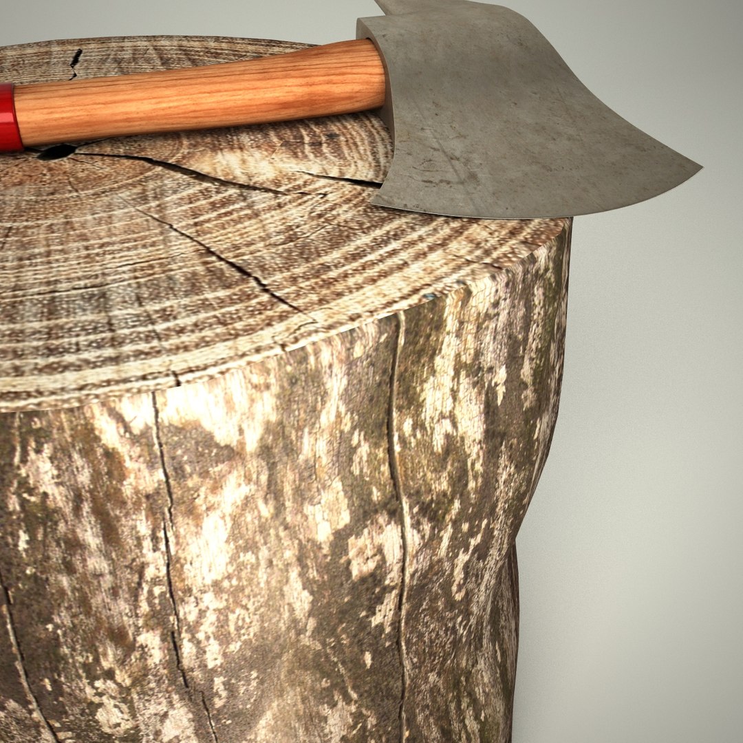 Axe Log 3d 3ds