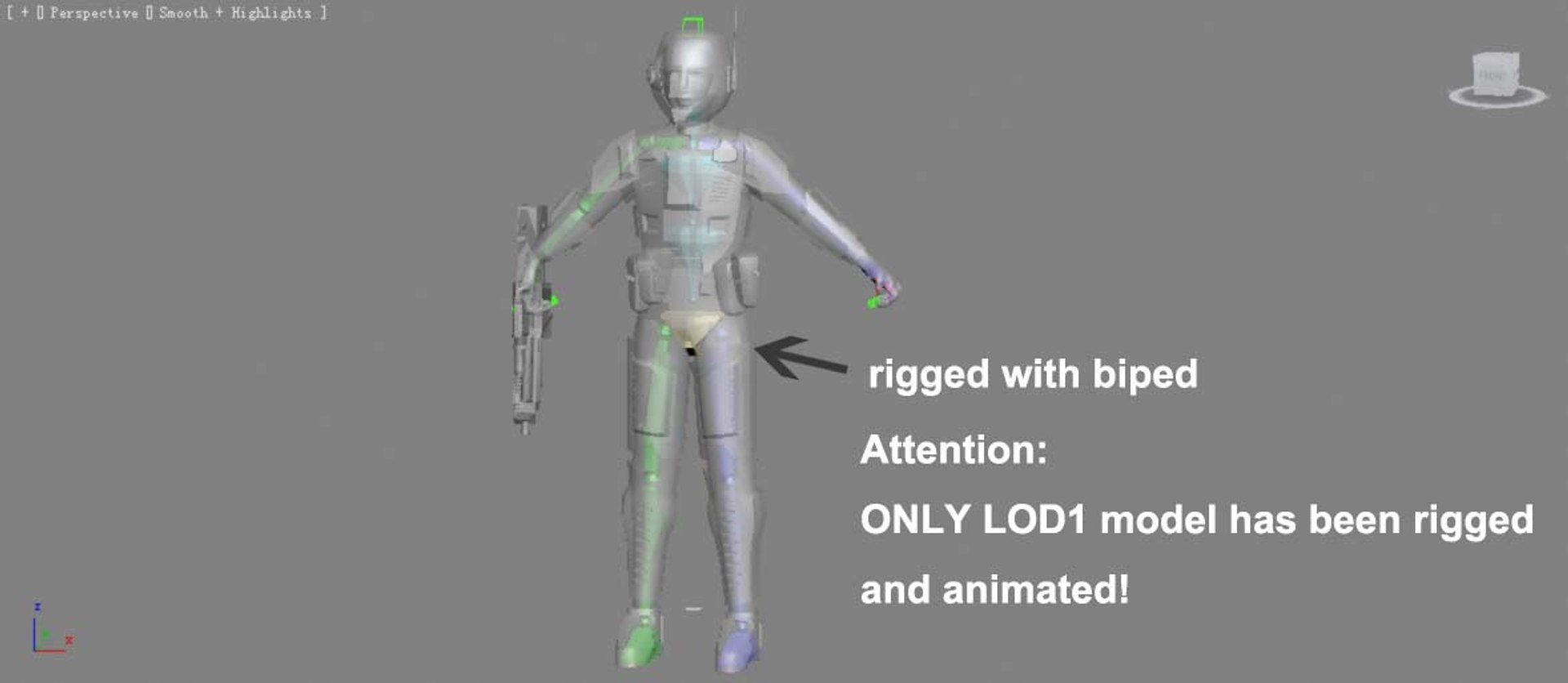 3D Rigged Animated Game Model Futuristic Soldier - TurboSquid 1939371