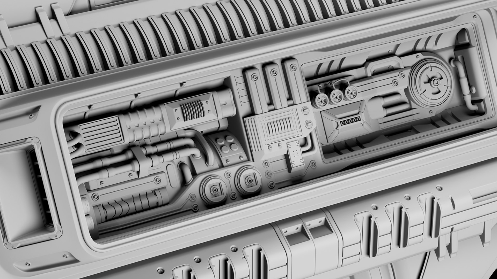 Sci Fi Engine Kitbash Model - TurboSquid 1544737