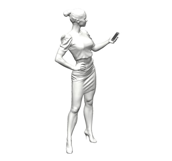 Woman cell phone 3D model - TurboSquid 1502363