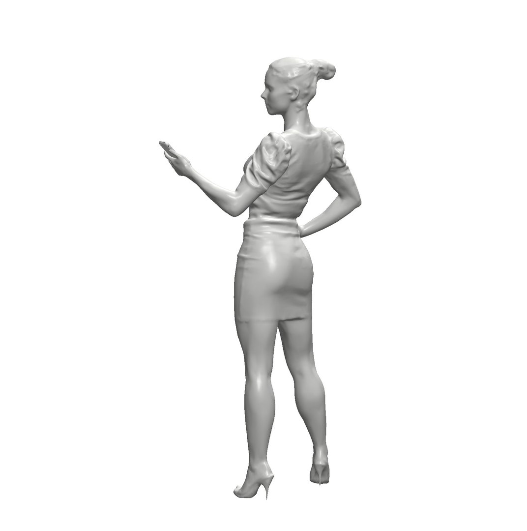 Woman Cell Phone 3D Model - TurboSquid 1502363