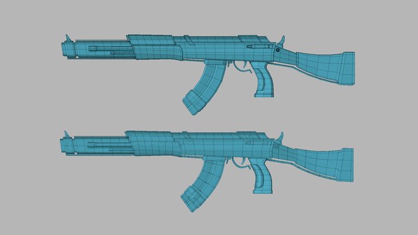 3D модель Sci-Fi Carbon Fiber AK-47 - Оружие - TurboSquid 1677890