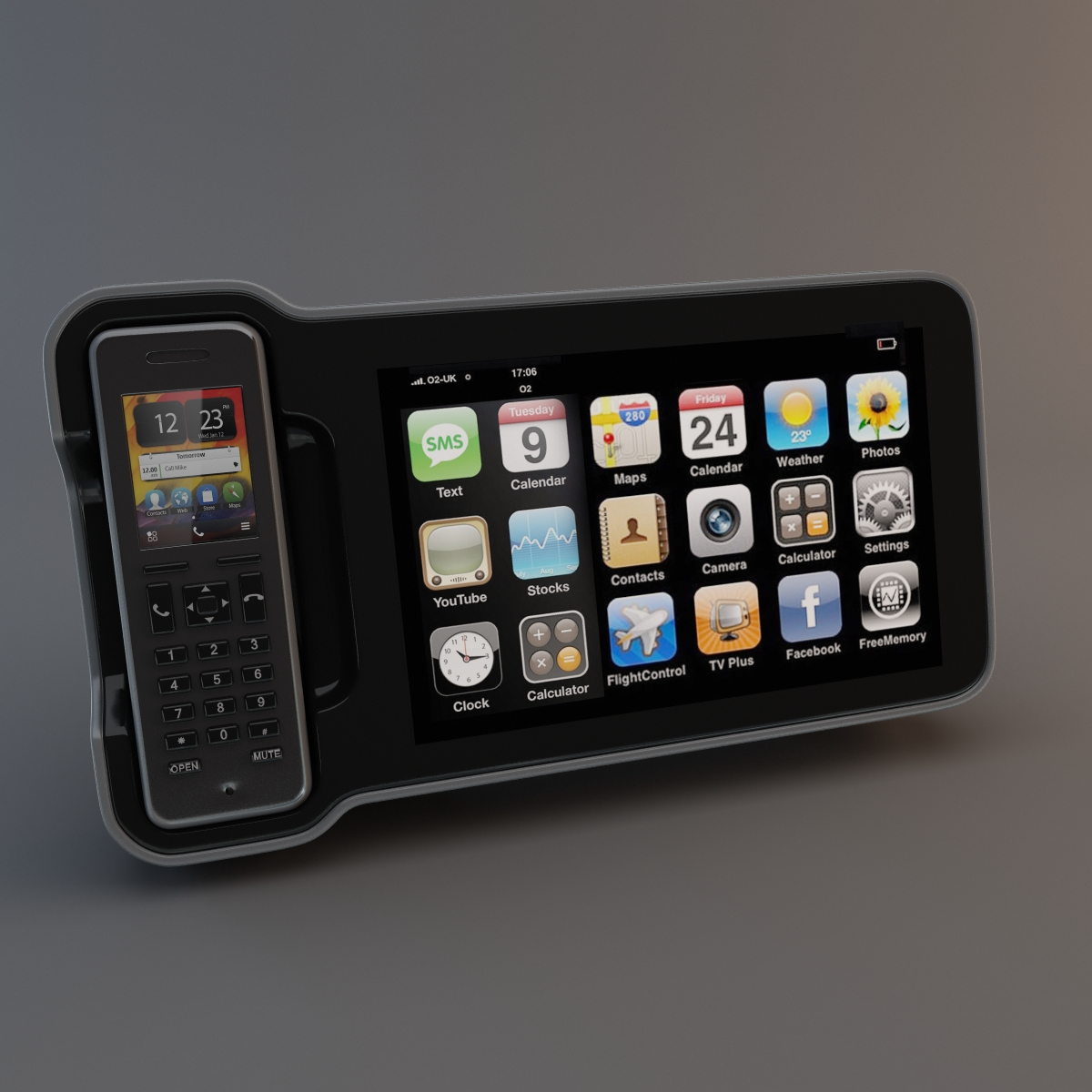 3d model openpeak openframe phone