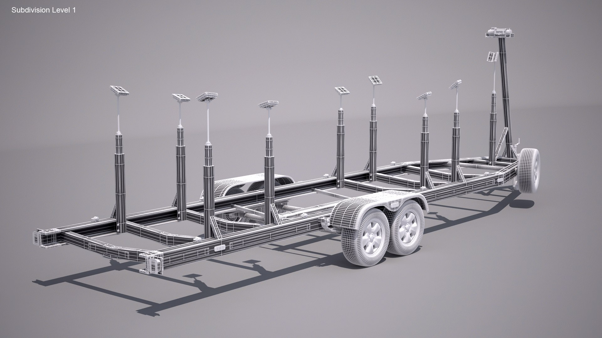 Sailboat Trailer 3D Model - TurboSquid 1515871