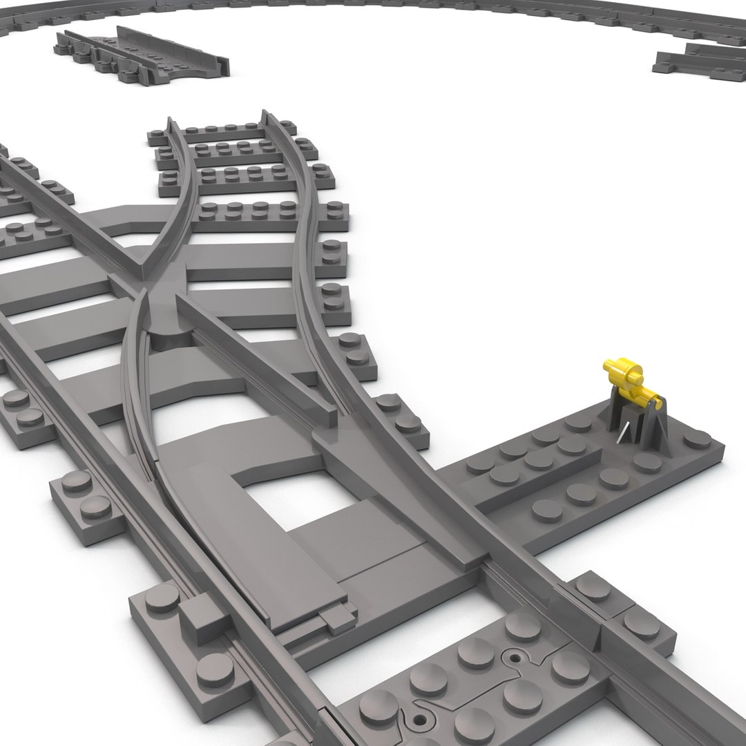 3d Lego Toy Railroad Model