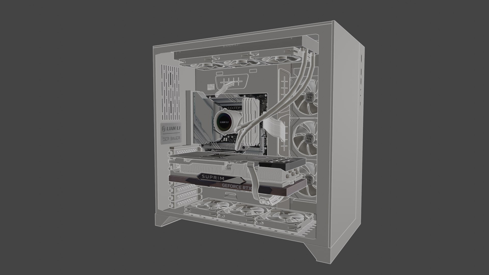 Gaming PC White With AIO And Rtx 4090 Model - TurboSquid 2210800