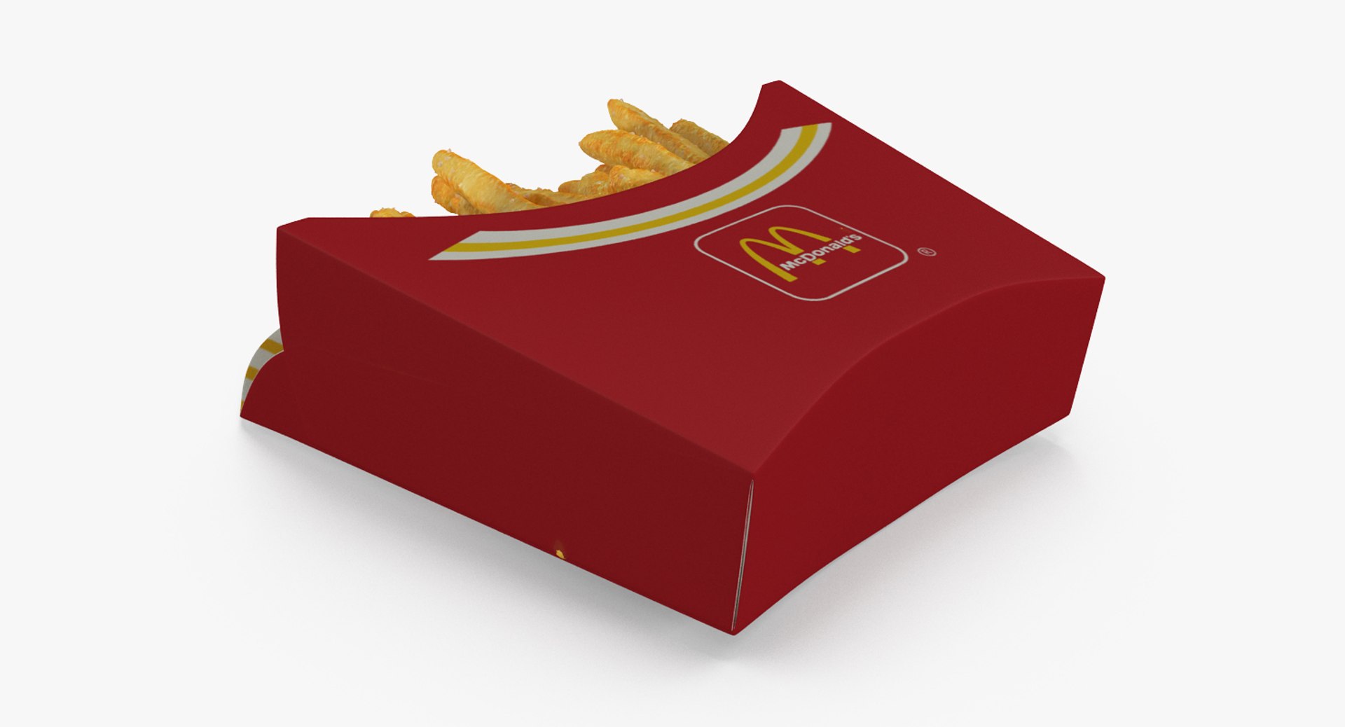 French Fry Box Mcdonalds 3d Model