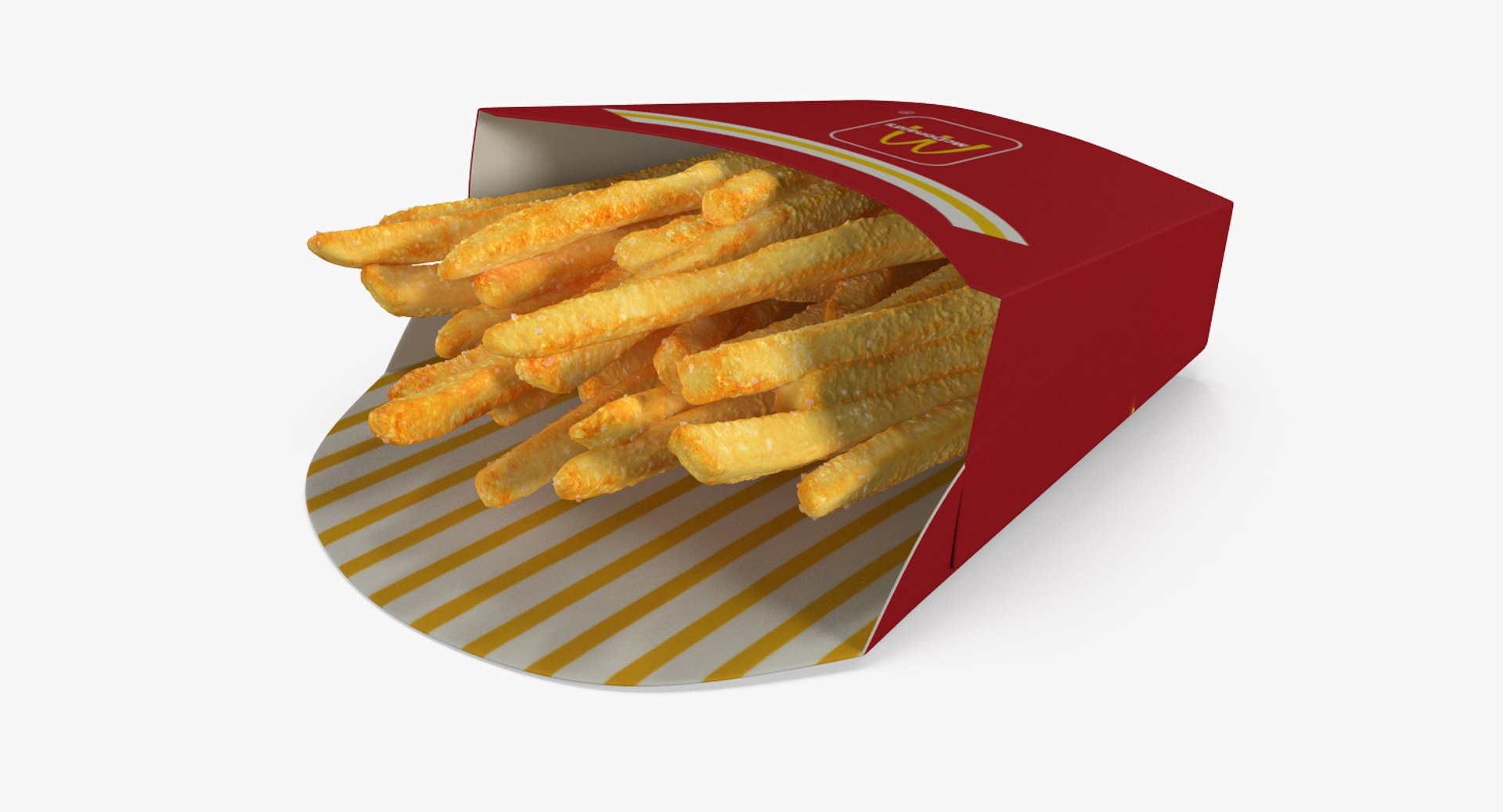 French Fry Box Mcdonalds 3d Model