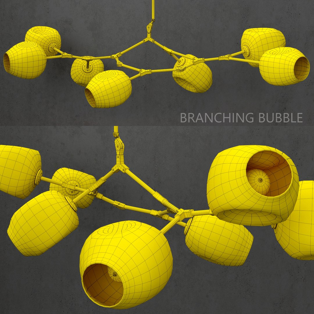 Branching Bubble 7 Lamp Model - TurboSquid 1286023