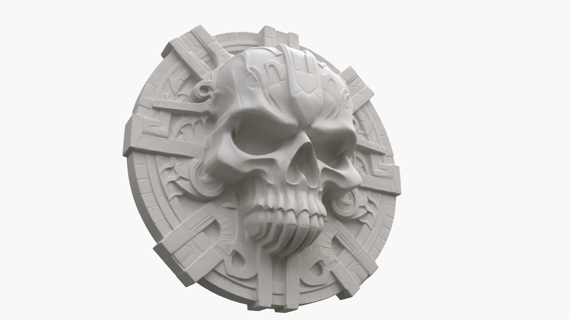 Techno Totem Skull 2 3D Model - TurboSquid 2204509