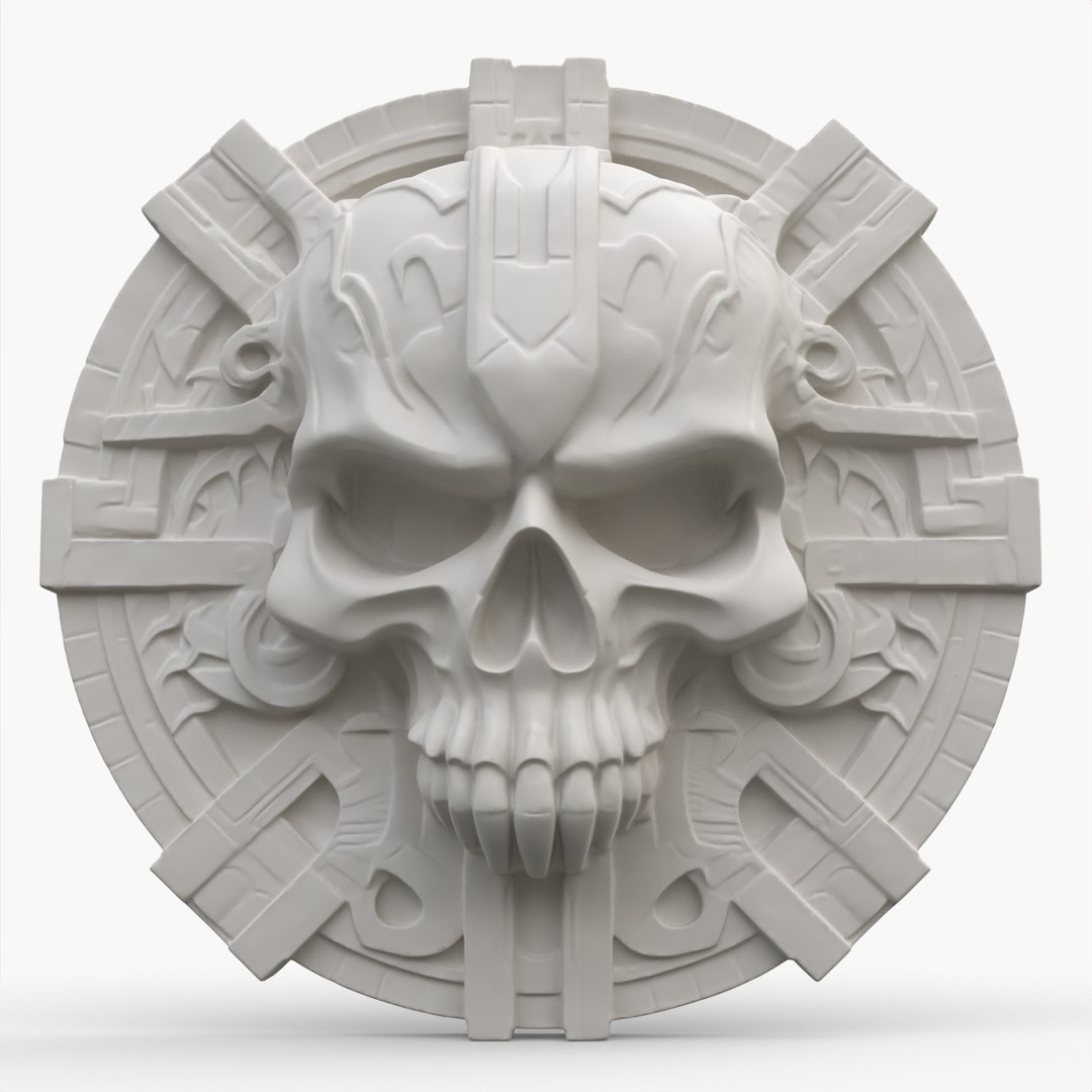 Techno Totem Skull 2 3D Model - TurboSquid 2204509