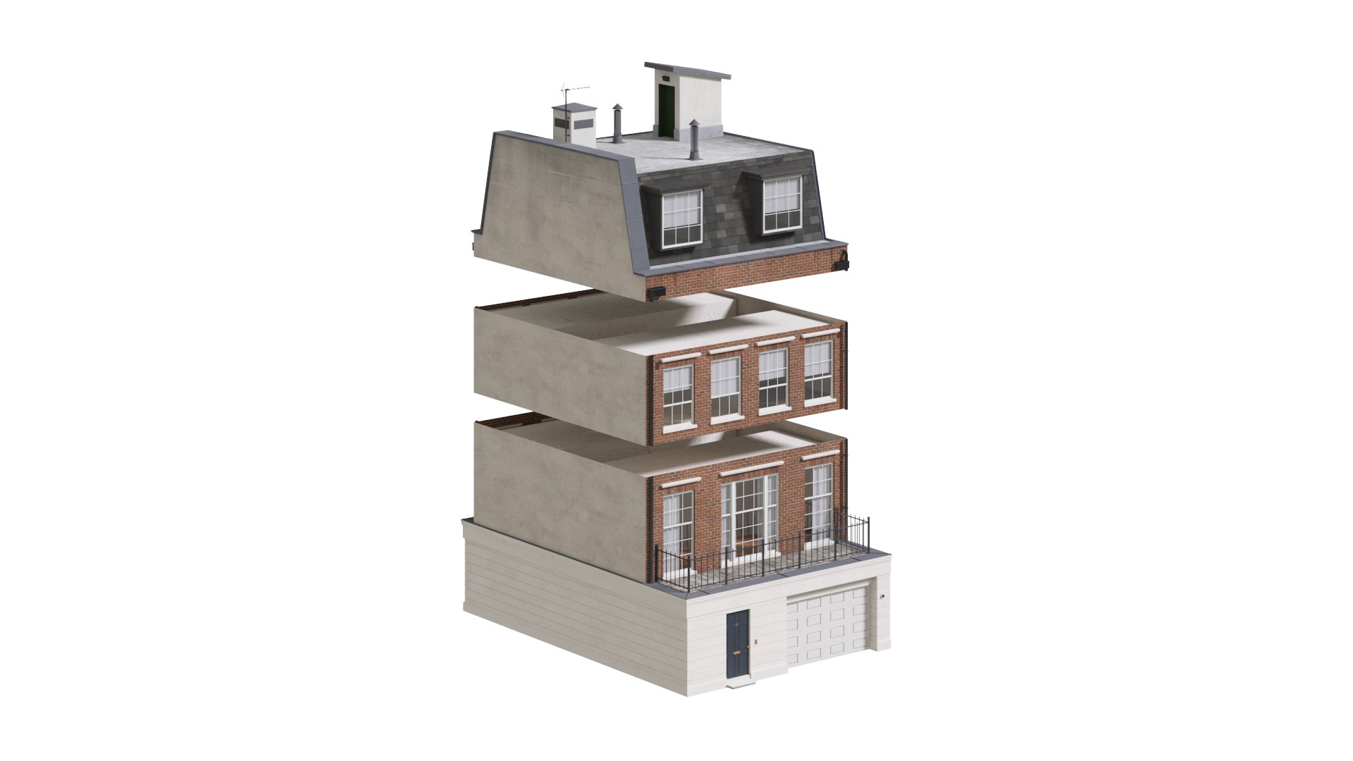 3D England-building-52-modular Model - TurboSquid 2043085