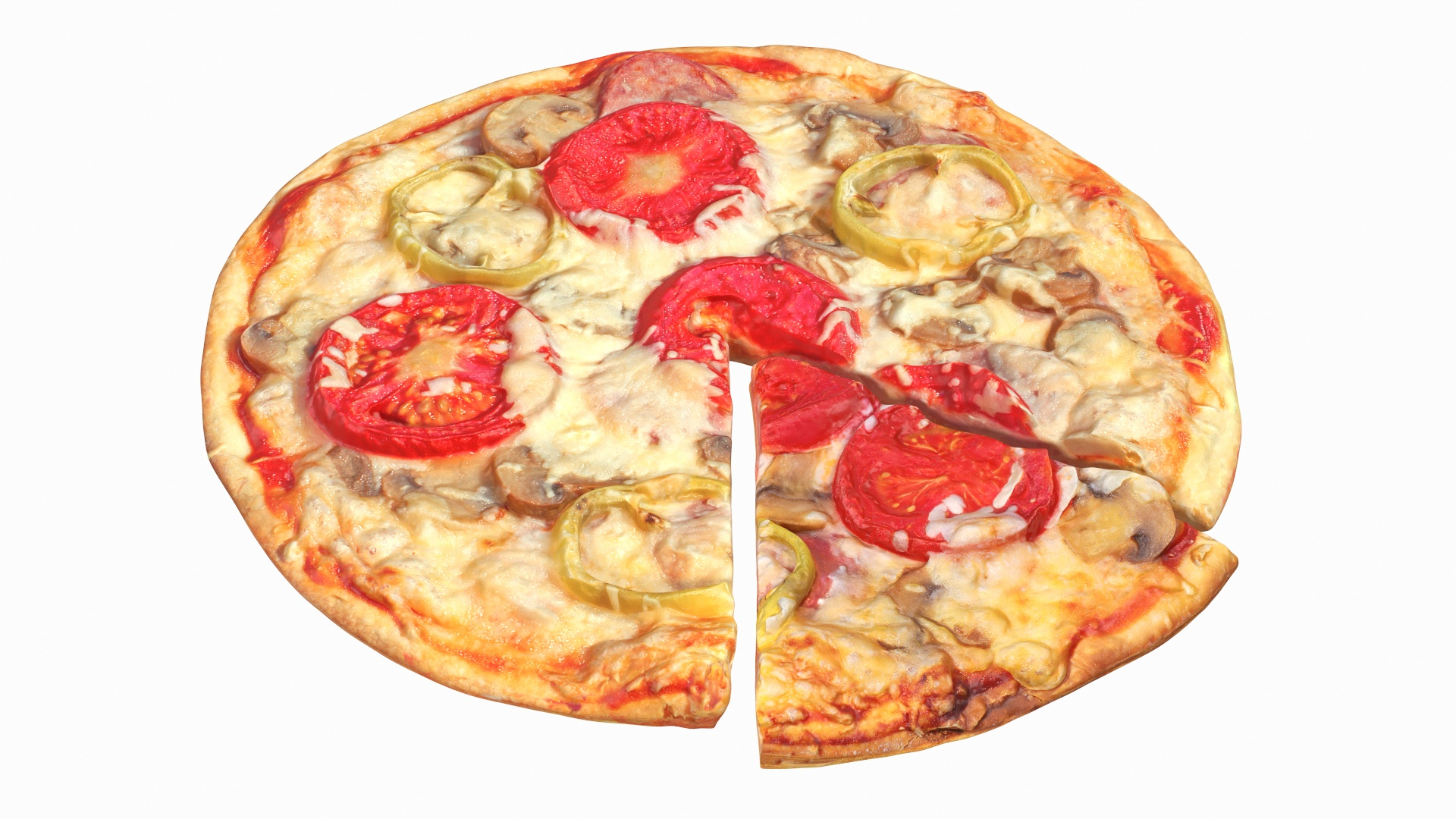3D Pizza Slice Cut Model - TurboSquid 1614993