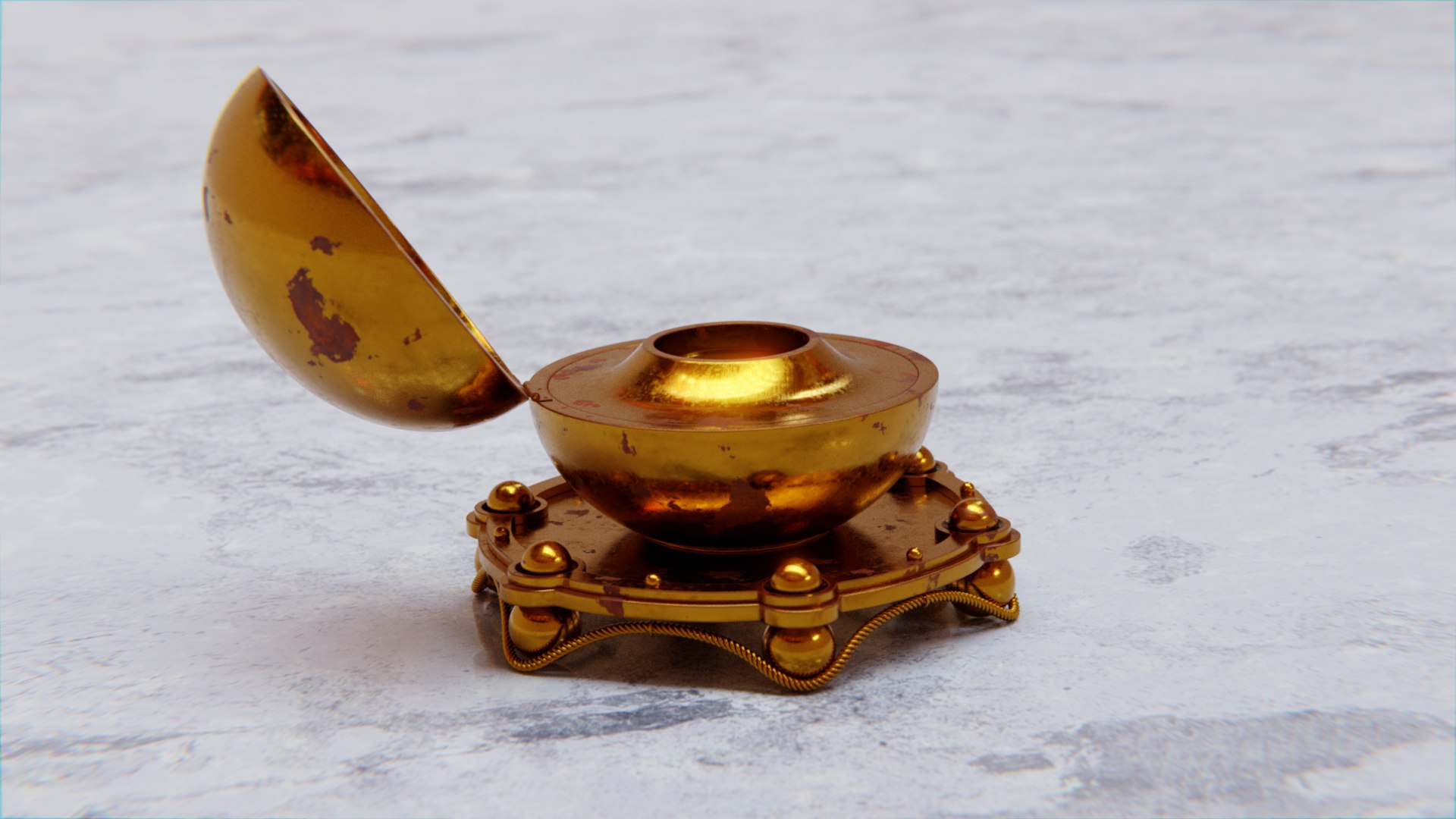 Inkwell With Feather Pen - High Quality 4K PBR Model - TurboSquid 1748612