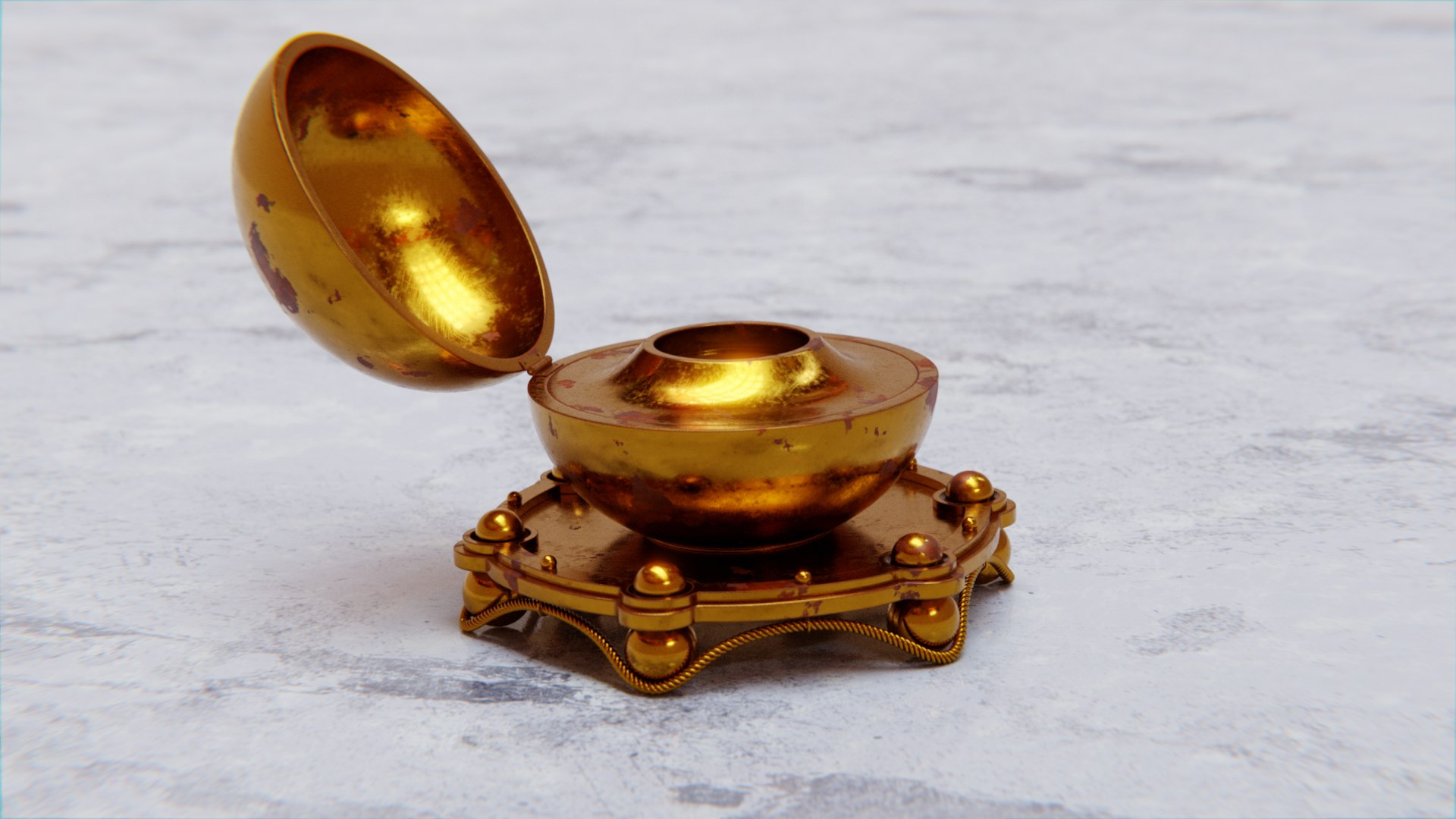 Inkwell With Feather Pen - High Quality 4K PBR Model - TurboSquid 1748612