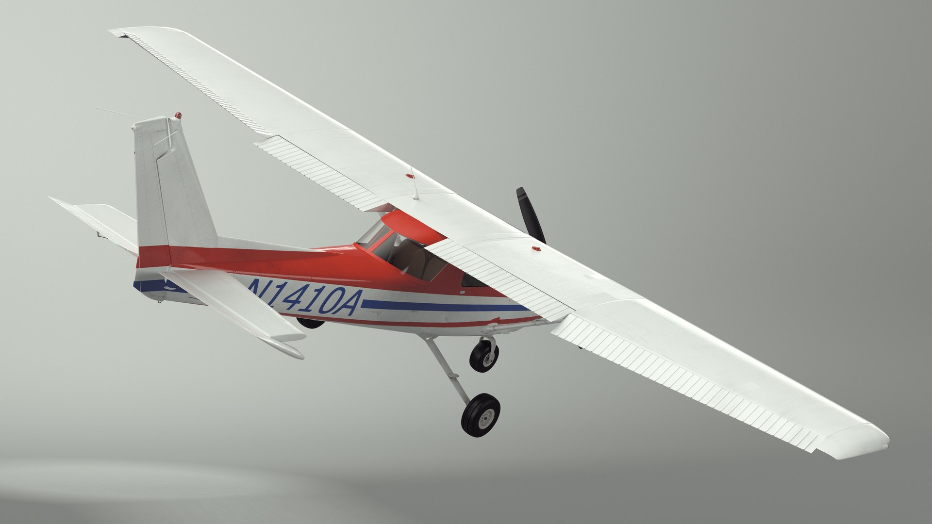 3D Model Light Utility Aircraft Cessna 150 Rigged - TurboSquid 2225861
