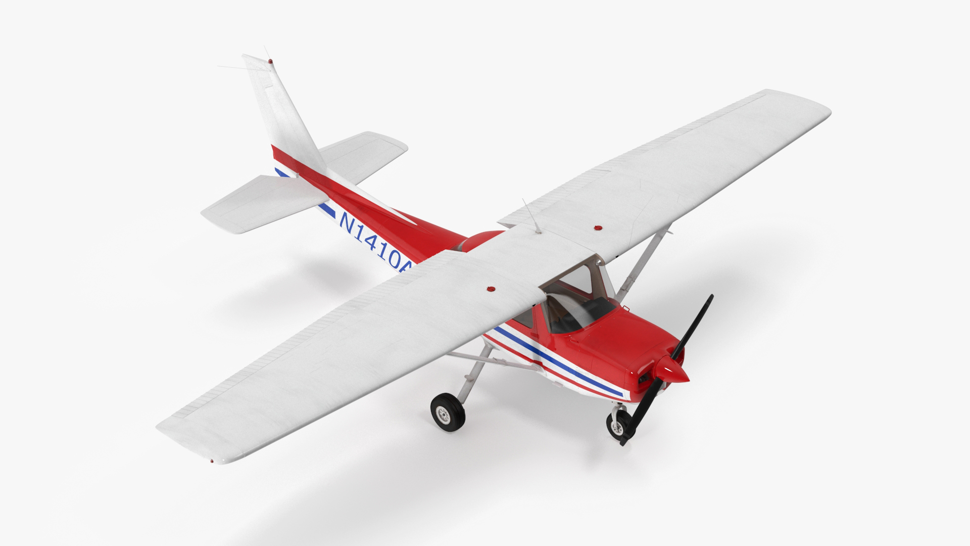 3D Model Light Utility Aircraft Cessna 150 Rigged - TurboSquid 2225861
