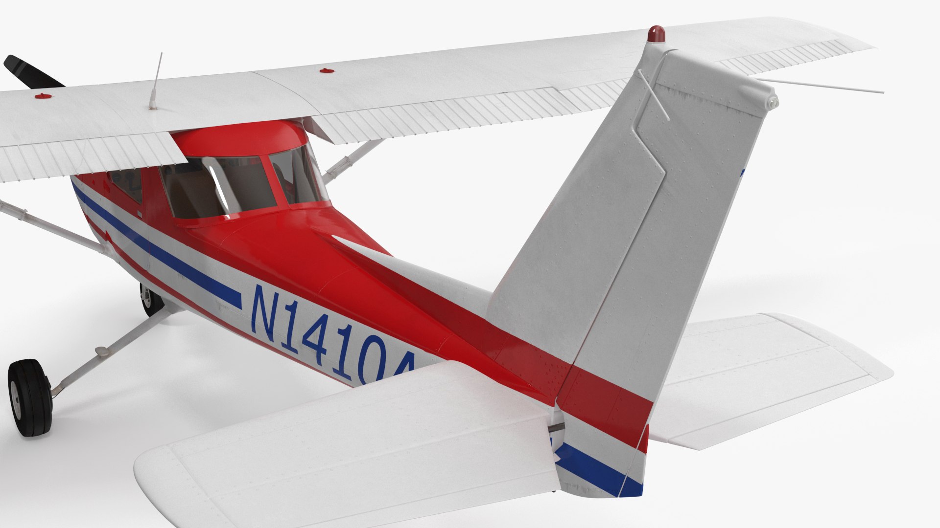 3D Model Light Utility Aircraft Cessna 150 Rigged - TurboSquid 2225861
