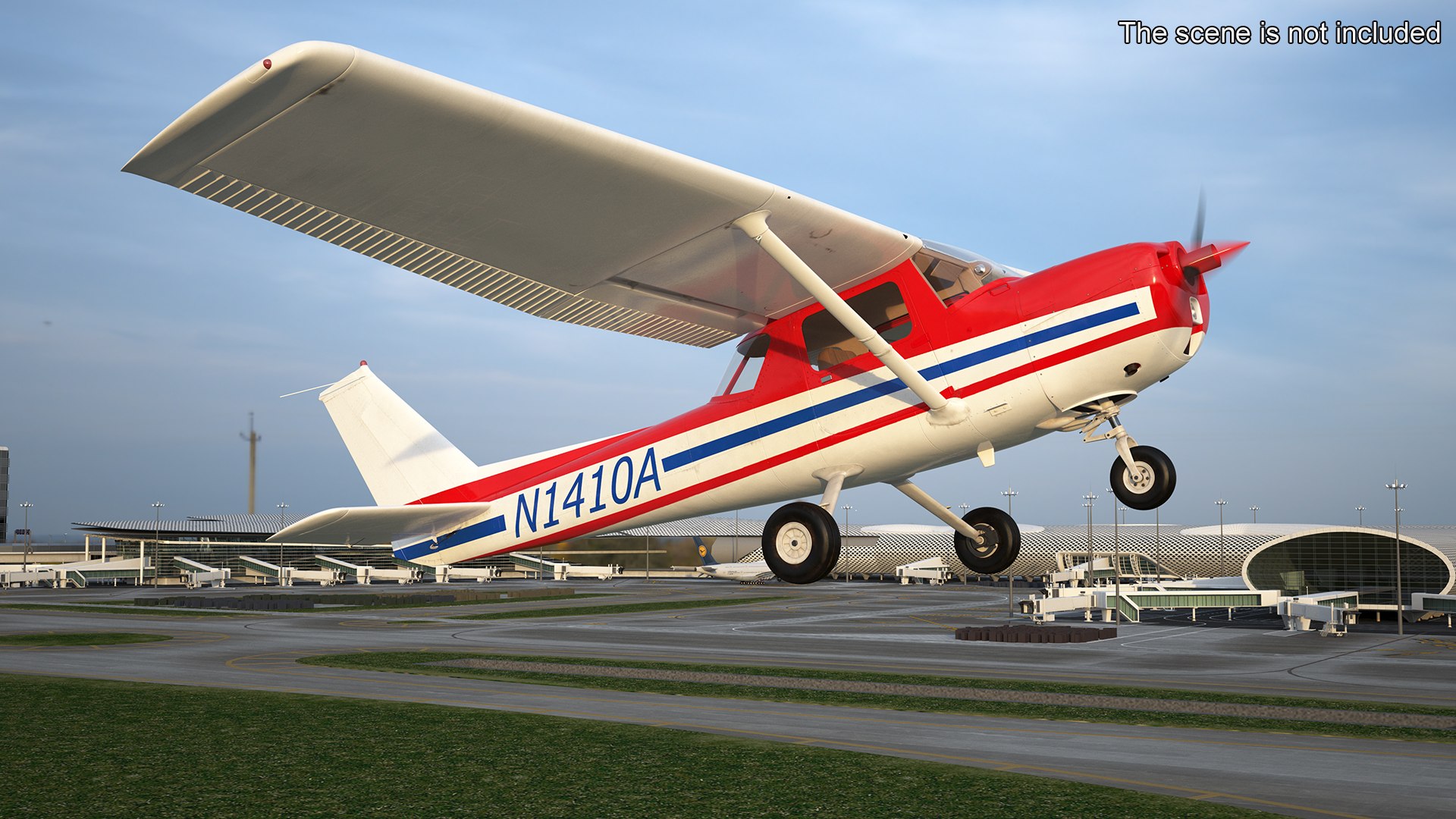3D Model Light Utility Aircraft Cessna 150 Rigged - TurboSquid 2225861