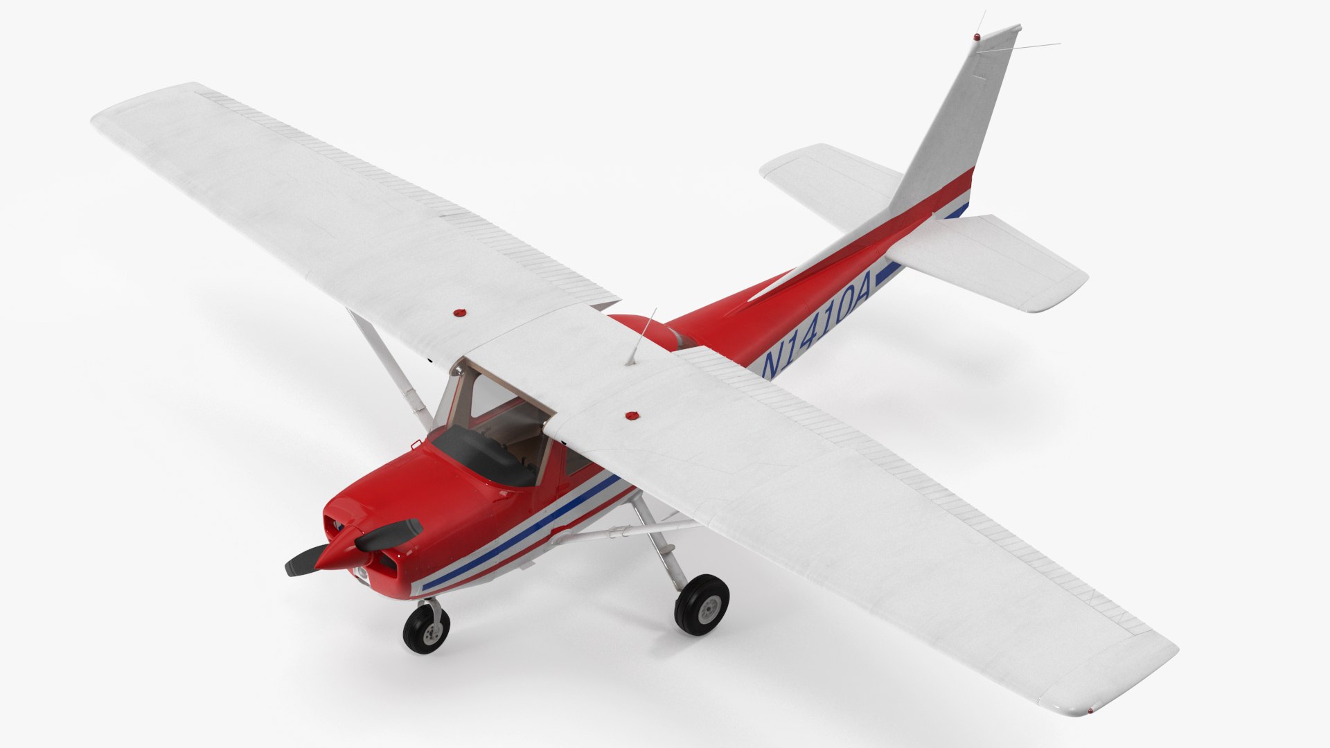 3D Model Light Utility Aircraft Cessna 150 Rigged - TurboSquid 2225861