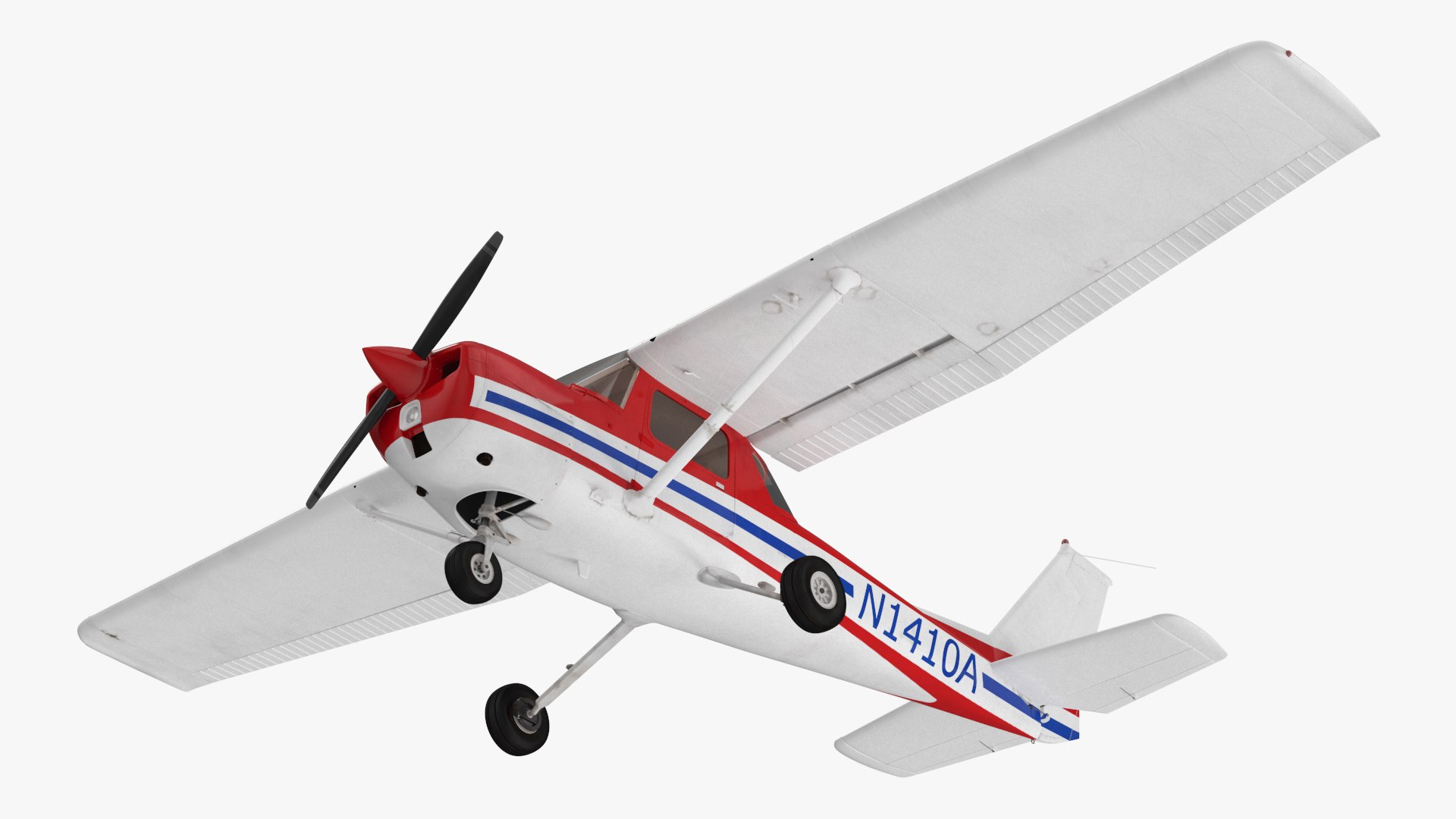 3D Model Light Utility Aircraft Cessna 150 Rigged - TurboSquid 2225861