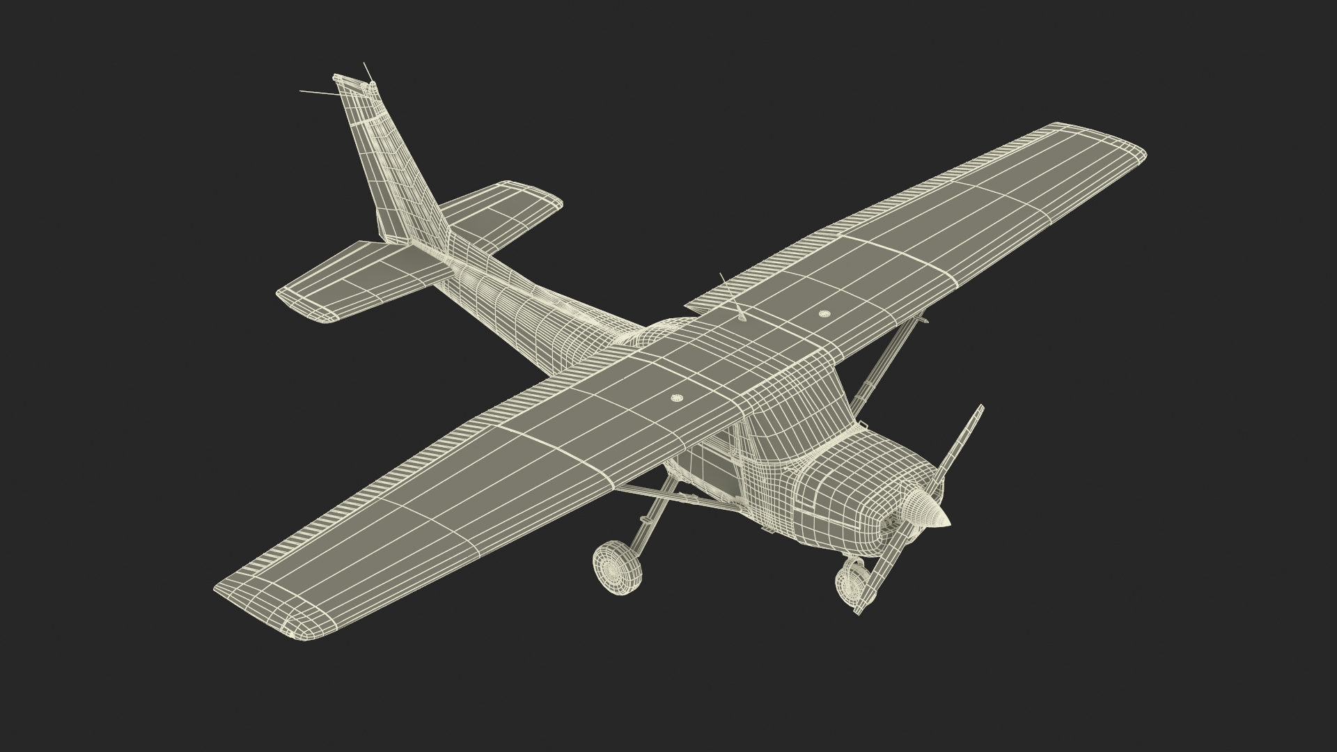 3D Model Light Utility Aircraft Cessna 150 Rigged - TurboSquid 2225861