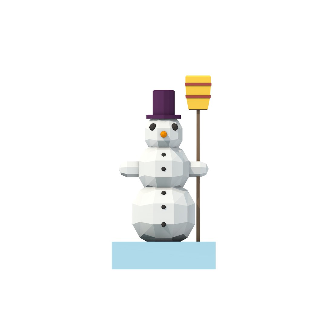 Simple Snowman Model - TurboSquid 1239467